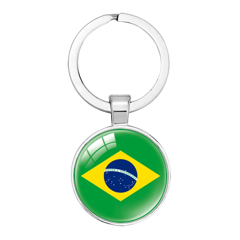 Brazil-Key-Chain-keychains-Silver-Plated-Metal-Keyrings-DIY-Brasil-Flag ...