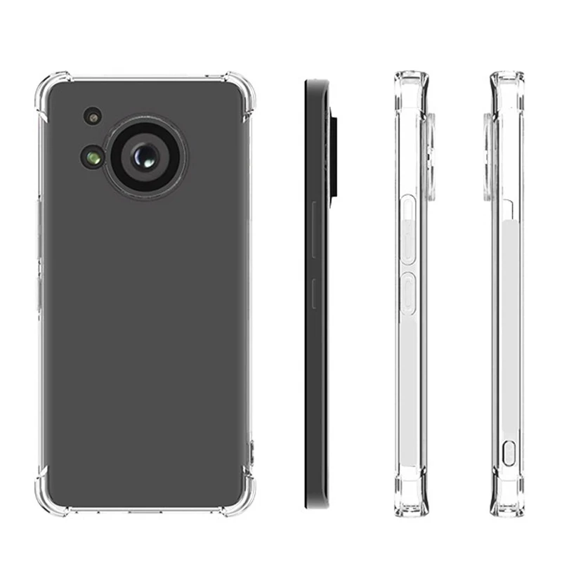 For Sharp Aquos R7 Case Air Cushion Shockproof Clear Airbag Silicone ...