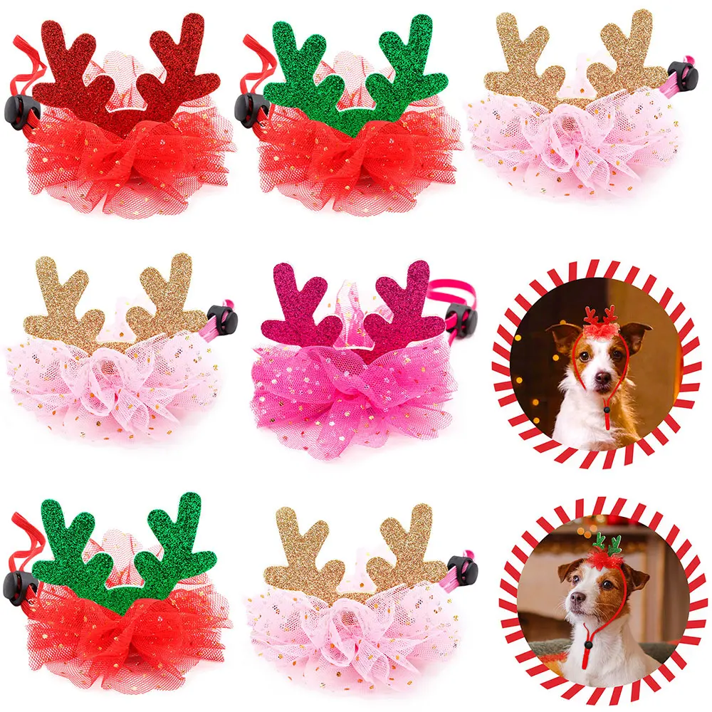 10pcs-Dog-Supplies-Christmas-Lace-Pet-Dog-Cat-Hat-Costume-Pet-Dog-Cap ...