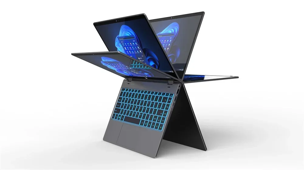 SZBOX Intel Alder Lake-N100 Dual Screen Handheld Laptop Windows 11 DDR4 ...