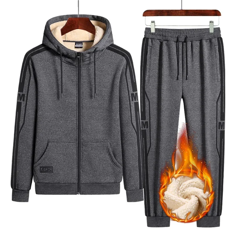 Plus-Size-9xl-Winter-Men-Sweat-Suits-Fleece-Sportwear-Suit-Zipper ...