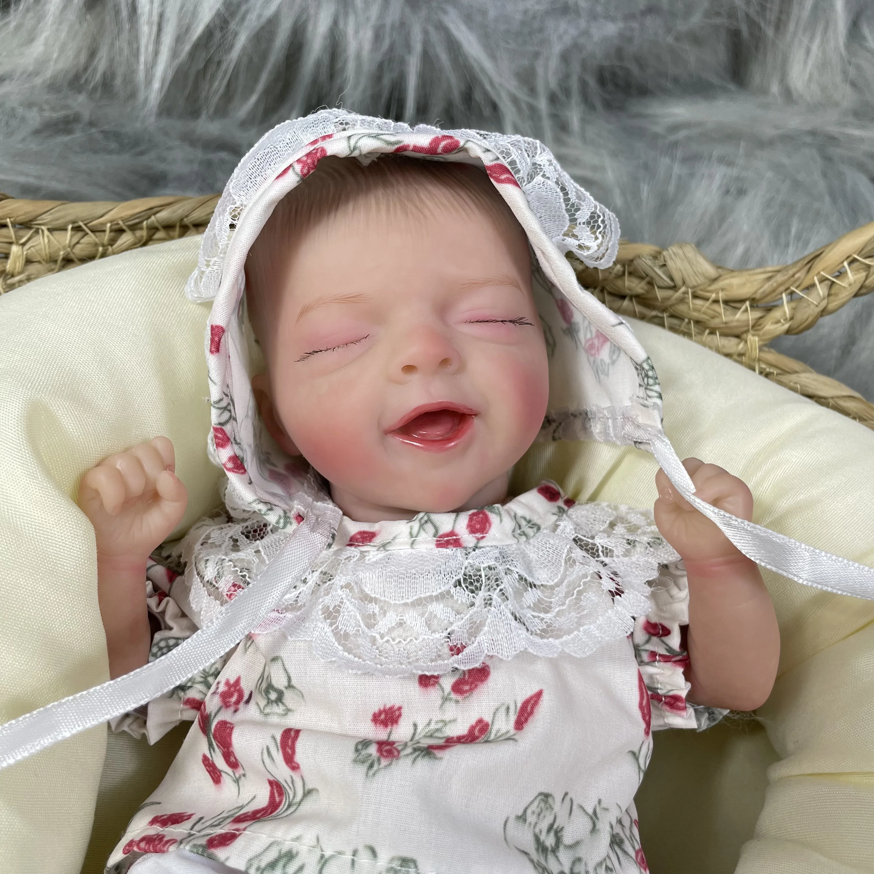 30CM-Mini-Reborn-Baby-Dolls-Salia-Smile-Palm-Doll-Soft-Cloth-Body-3D ...