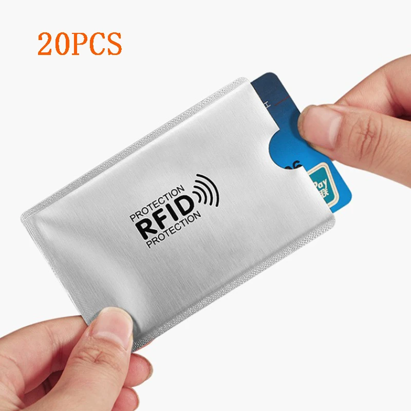 20PCS-Anti-Rfid-Blocking-Reader-Lock-Bank-Card-Holder-ID-Bank-Card-Case ...