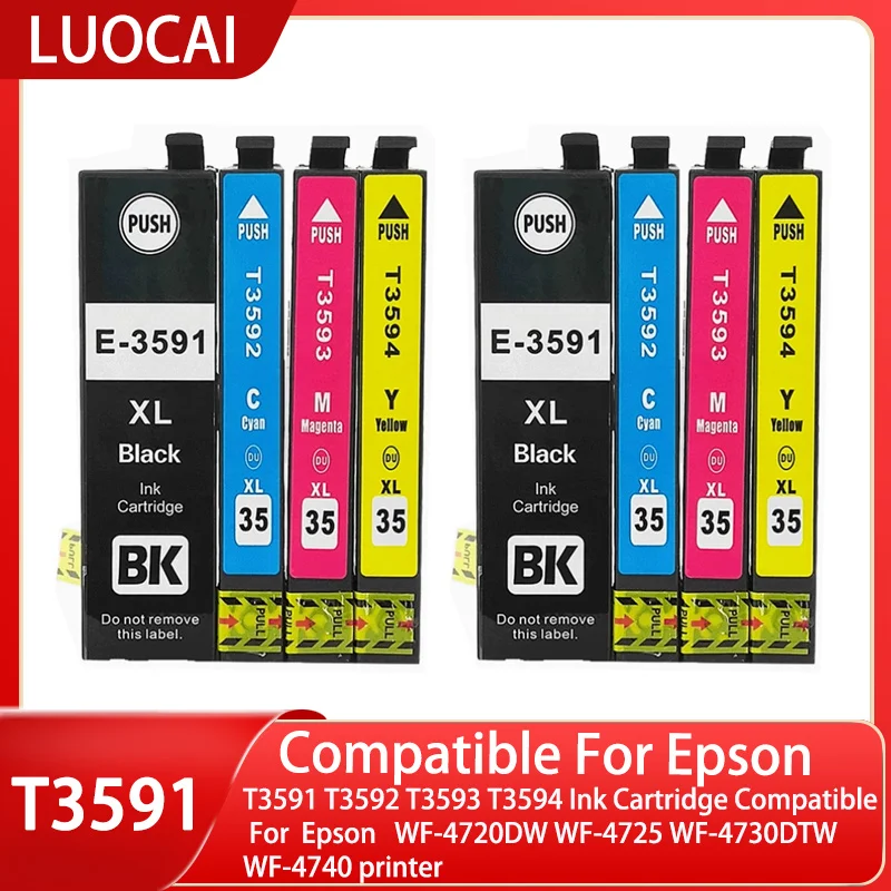 T3591 T3592 T3593 T3594 Ink Cartridge Compatible For Epson WF-4720DW WF ...