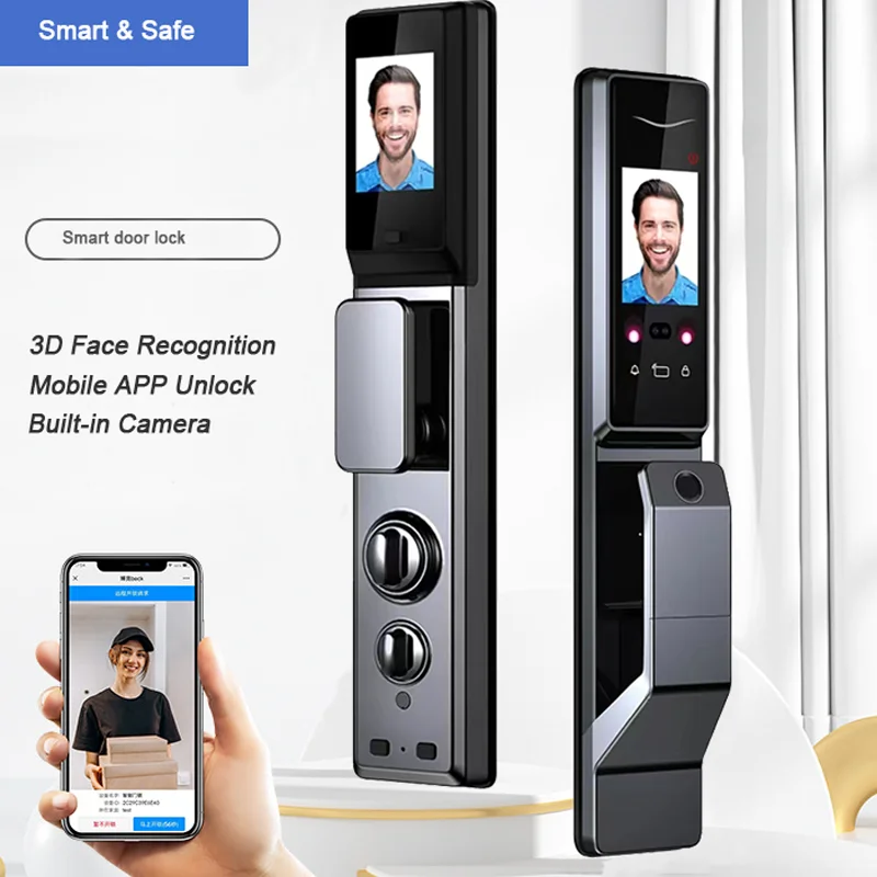Smart 3D Face Recognition Door Lock Security Intelligent Lock Biometric ...