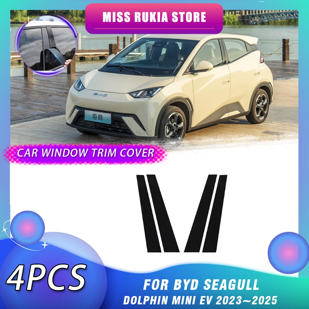Car-Window-Trim-Cover-for-BYD-Seagull-Dolphin-Mini-EV-2023-2025-Carbon ...