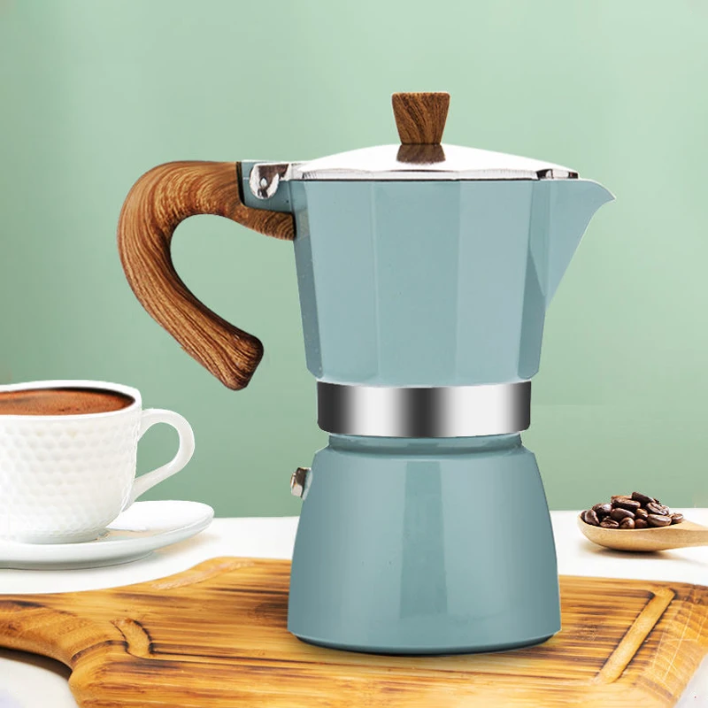 Moka-Pot-italiano-vintage-com-cabo-de-madeira-fog-o-m-quina-de-caf ...