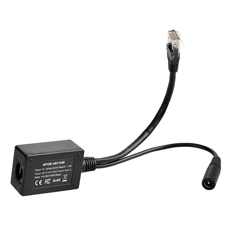 GPOE-48V10W-PoE-Converter-Power-Over-Ethernet-Splitter-10-30V-DC-Input ...