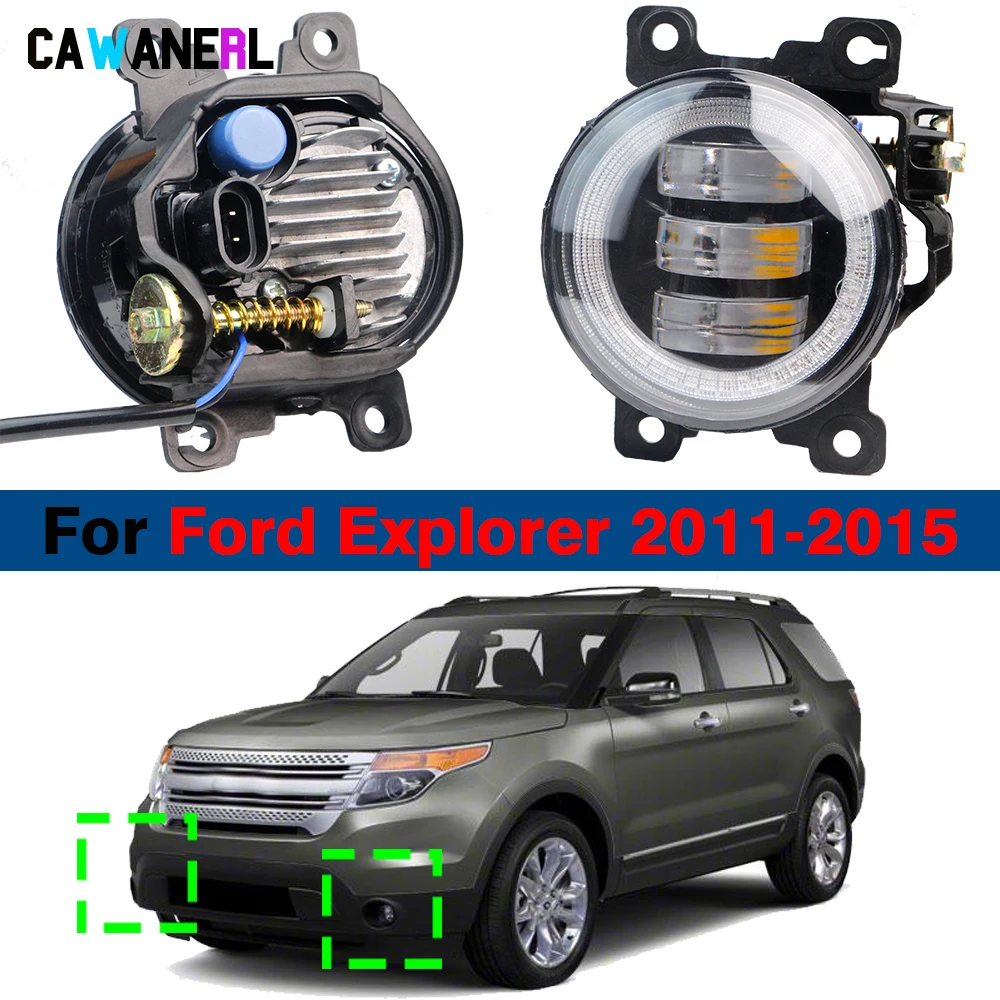 2-Pieces-Car-LED-Angel-Eye-Fog-Light-Daylight-30W-8000LM-Adjustable-Fog ...