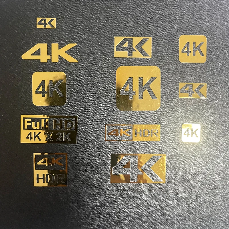 4K HDR FHD HD Certification Label TV Monitor Home Theater Mobile Phone ...