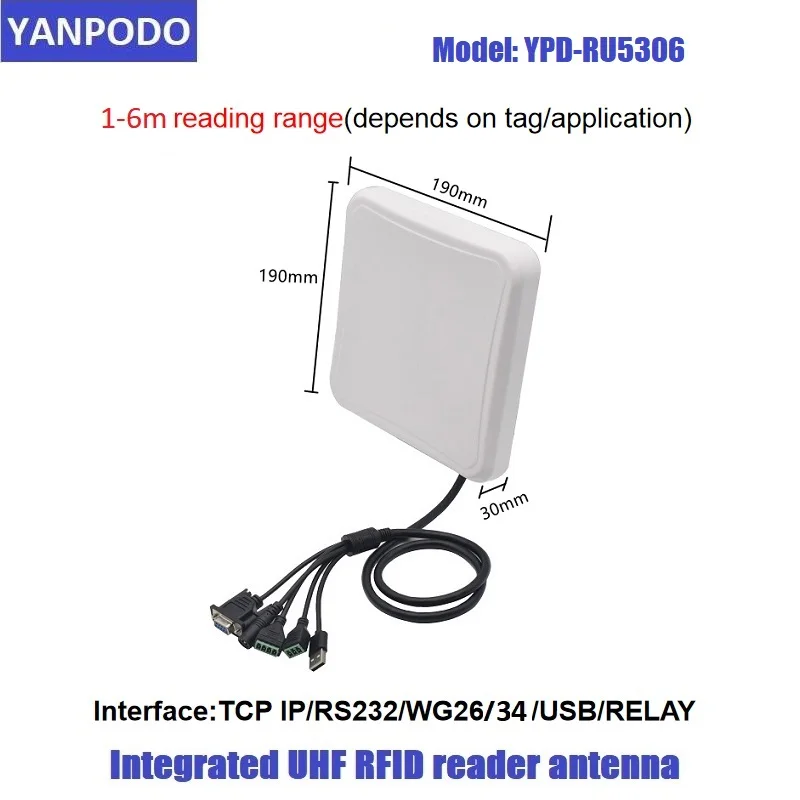Yanpodo-lecteur-Prime-Rfid-Uhf-5-6m-longue-port-e-antenne-circulaire ...
