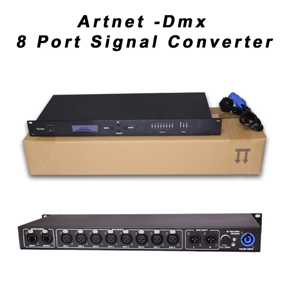 Artnet-Dmx512-Converter-Control-8-Port-Signal-Output-4096-Channels-Dj-Disco-Party-Stage-Lighting ...