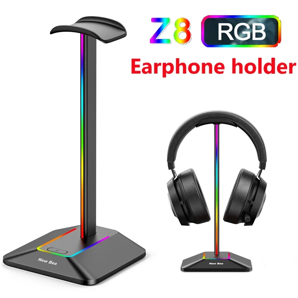 RGB Headset Support Stand USB2.0 Type-C2.0 Head Mounted Headphone Stand ...