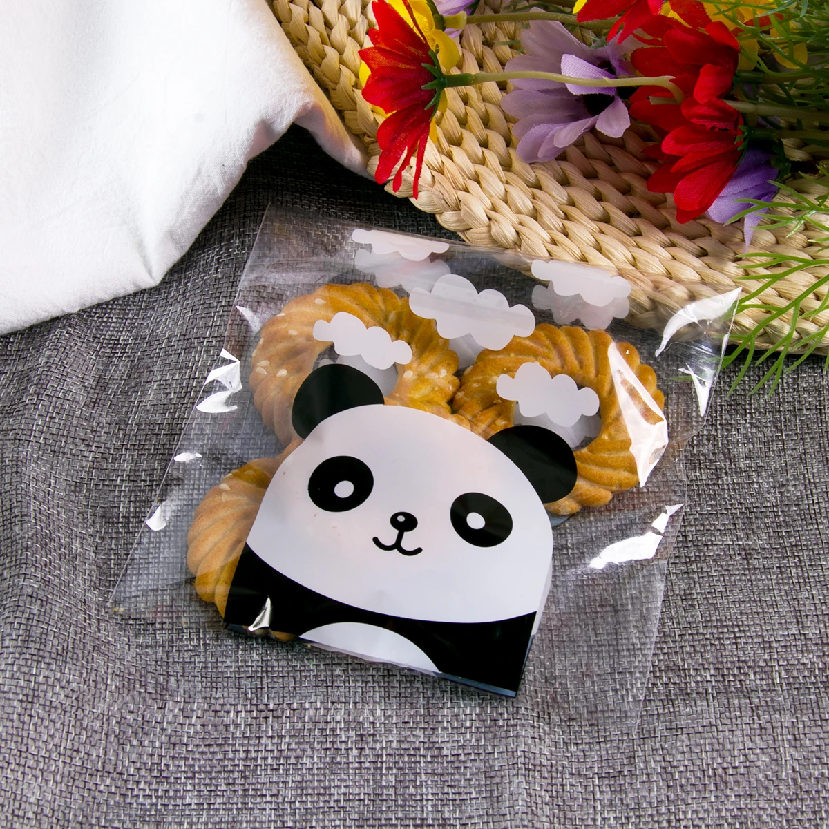 100pcs-Cute-Panda-Self-adhesive-candy-Cookies-Bag-Plastic-Biscuit-Food ...