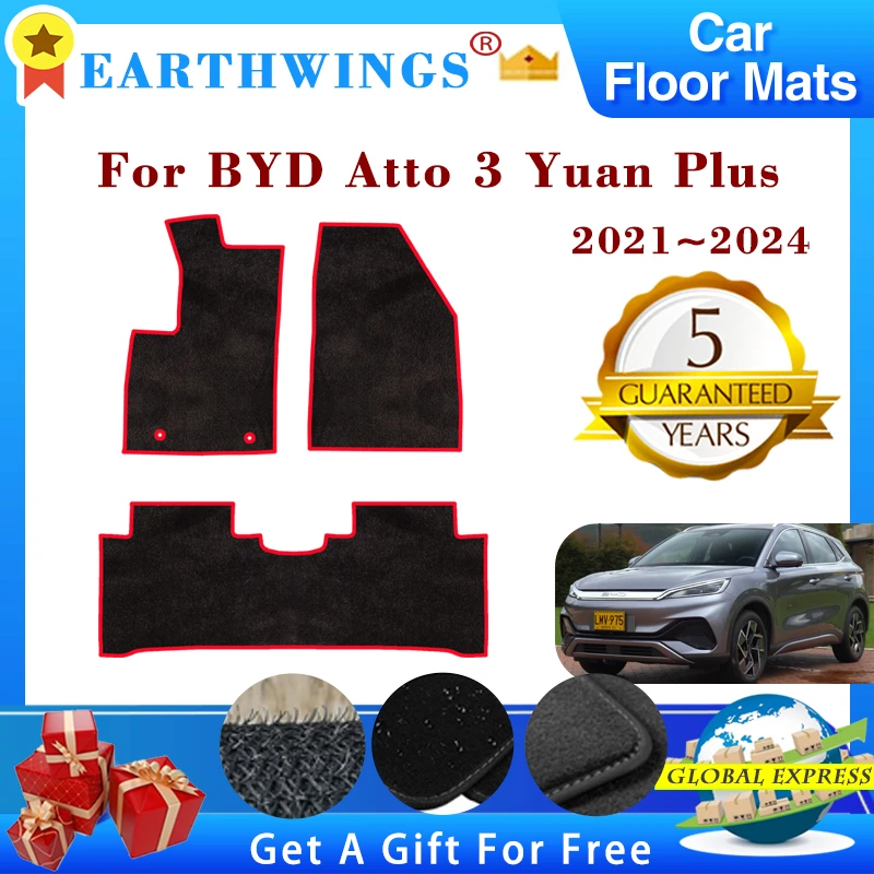 For Byd Atto 3 Yuan Plus 2021 2022 2023 2024 Car Floor Mats Rugs Panel ...