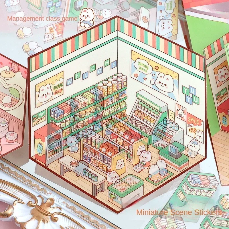 Cartoon-Miniature-Scene-Stickers-3D-Landscaping-Stickers-Visual ...