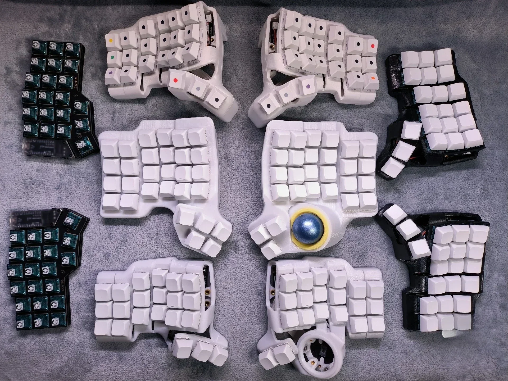 Charybdis-Nano-Curved-Split-Keyboard-Kit-3x5-Custom-Trackball-Bluetooth ...