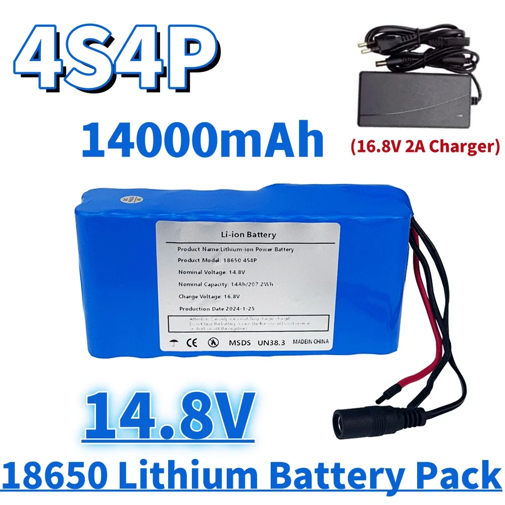 4S4P-14-8V-14Ah-Lithium-Battery-Pack-18650-LED-Night-Fishing-Light ...