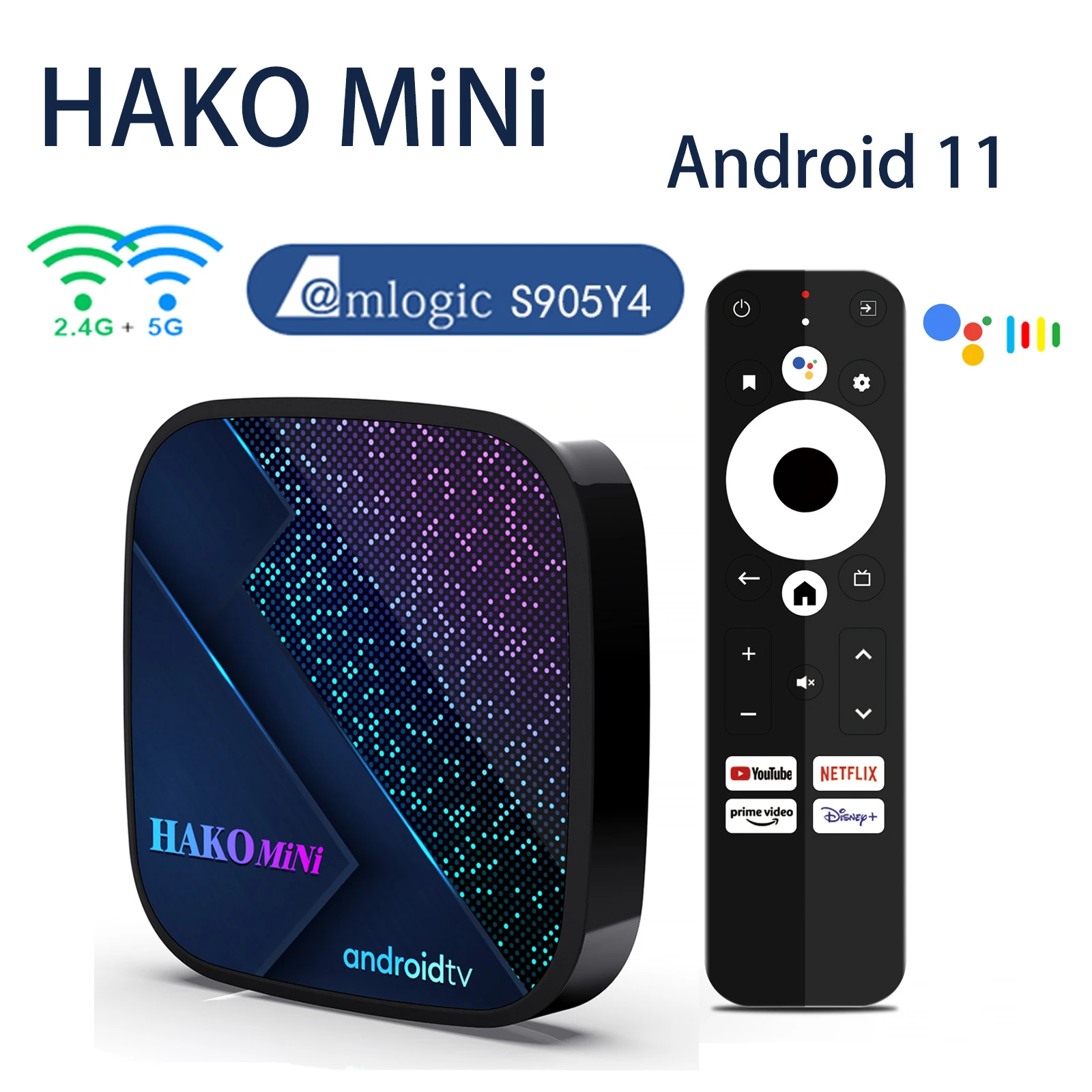 Smart android 11 caixa de tv hako mini amlogic s905y4 av1 2g8g 4g32g ...