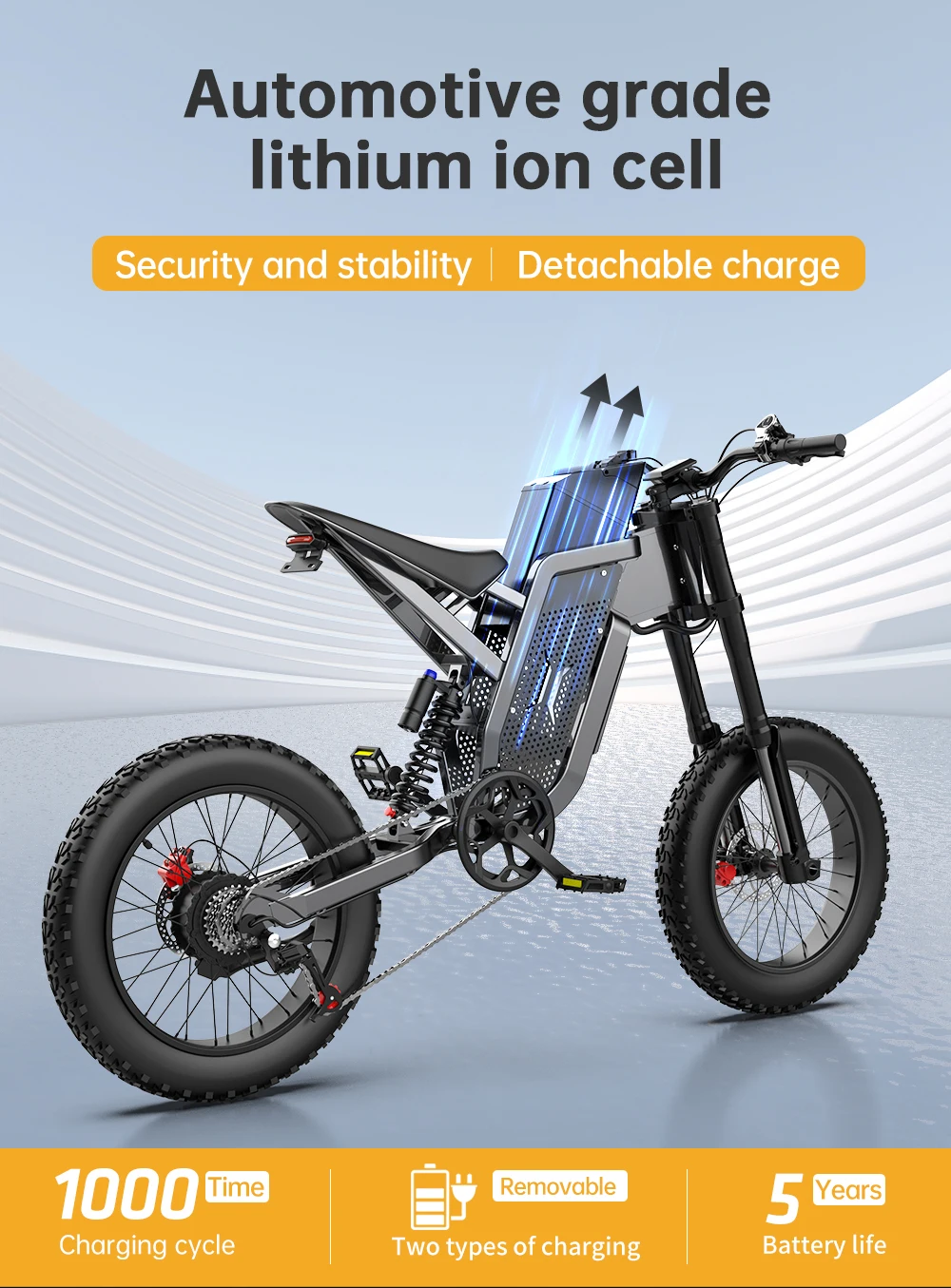 Electric Bike EKX X21, 2000W, 48V, 35Ah, 20” Fat Tire Mountain Bicycle E-bike - RIDSTAR electric ...