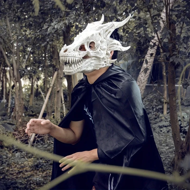 3D-Dinosaur-Mask-Moving-Jaw-Dinosaur-Decor-Masks-Dragon-Head-Bone-Latex ...