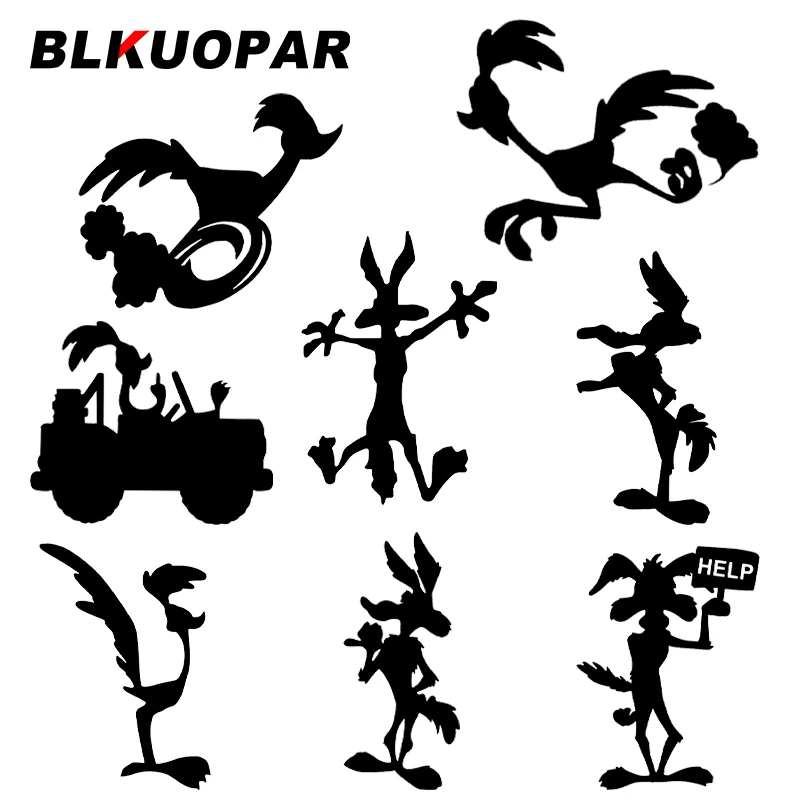 Blkuopar Wile Coyote Silhouette Car Stickers Die Cut Waterproof ...