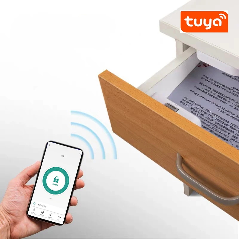 Tuya APP Remote Control Wireless Smart Cabinet Drawer Motor Lock Anti ...