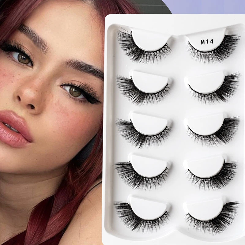 Cat Eye Lashes Faux Mink Eyelashes Natural false eyelashes Fluffy long ...