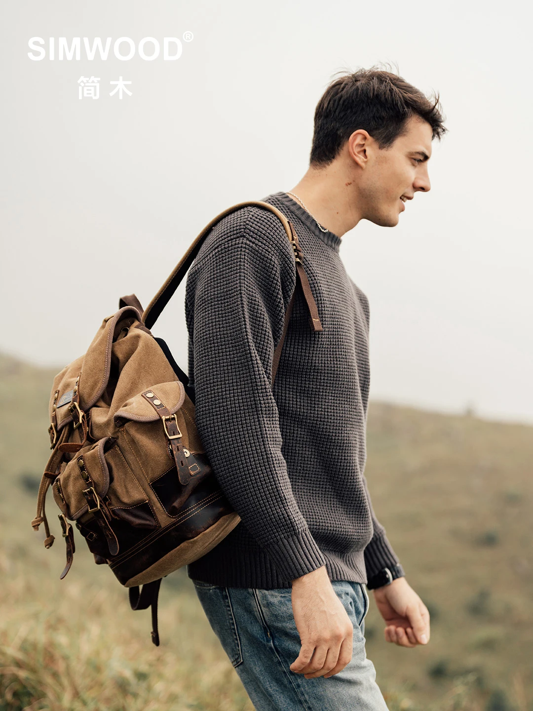 SIMWOOD-2023-Autumn-New-Oversize-Warm-Heavyweight-Sweater-Men-Waffle ...