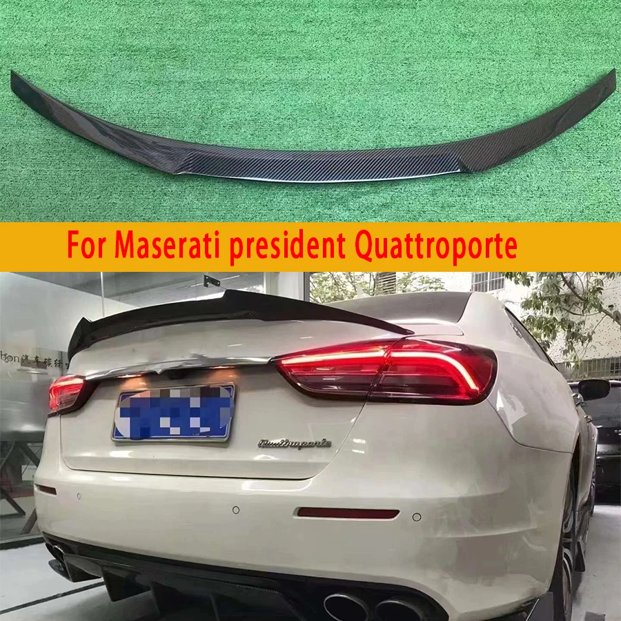 For-Maserati-president-Quattroporte-Carbon-Fiber-Spoiler-Tail-fins ...