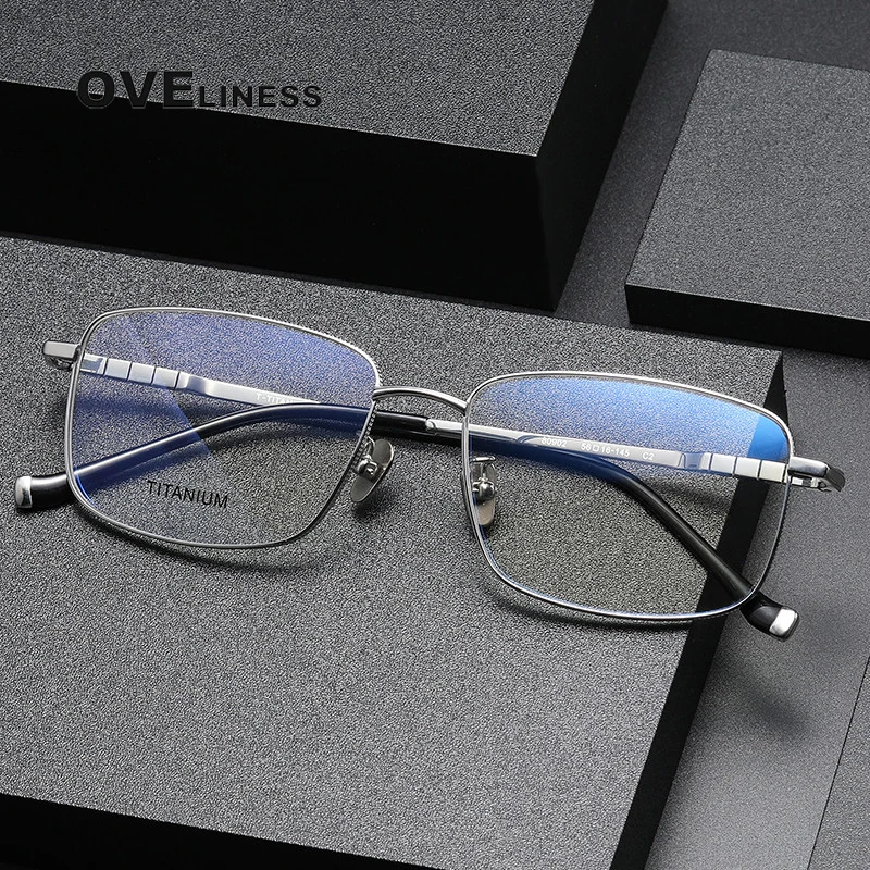 Pure-Titanium-Glasses-Frame-for-Men-Square-Eyewear-2024-New-Male ...
