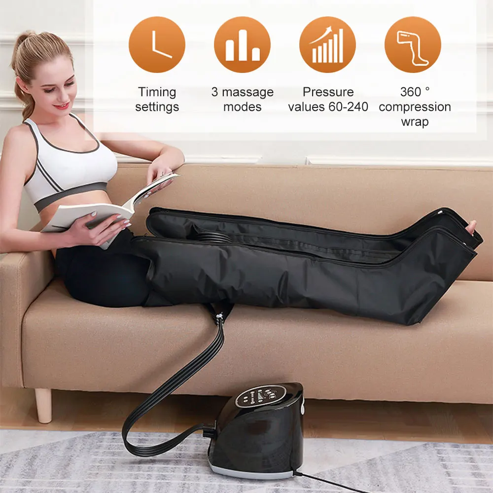1-Pair-Electric-Air-Compression-Leg-Massager-Pneumatic-Foot-Calf-Air ...