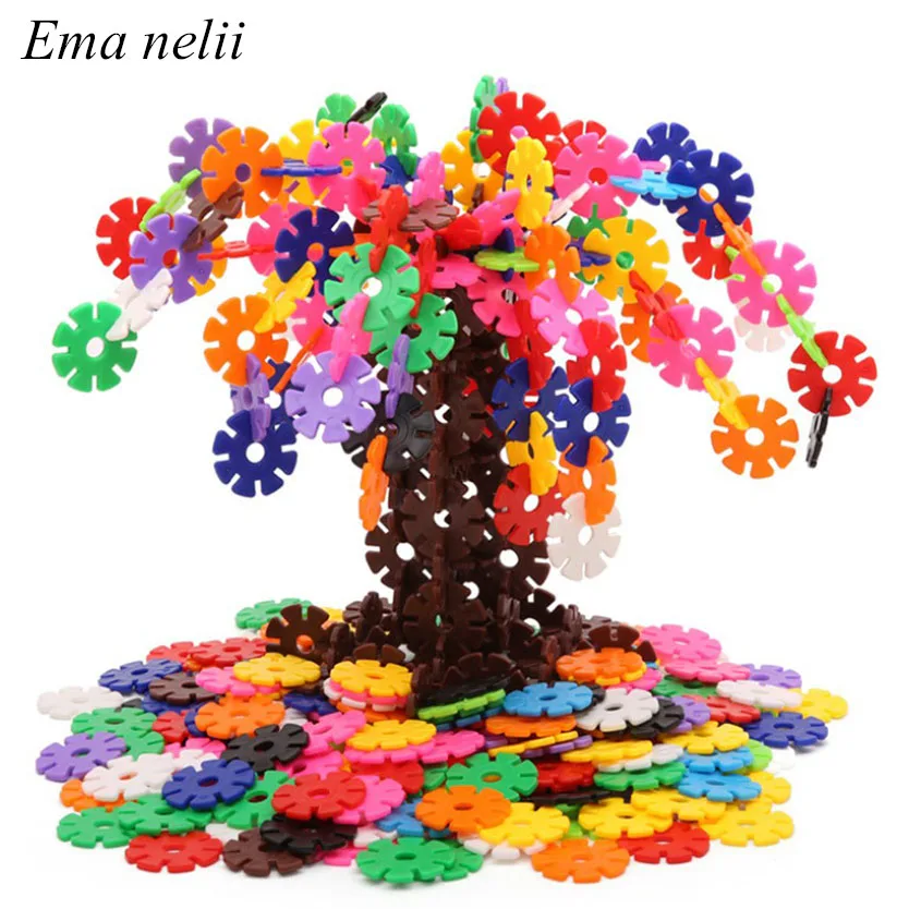 500pcs-lot-Snowflake-Building-Blocks-Interconnecting-Construction-Toys ...