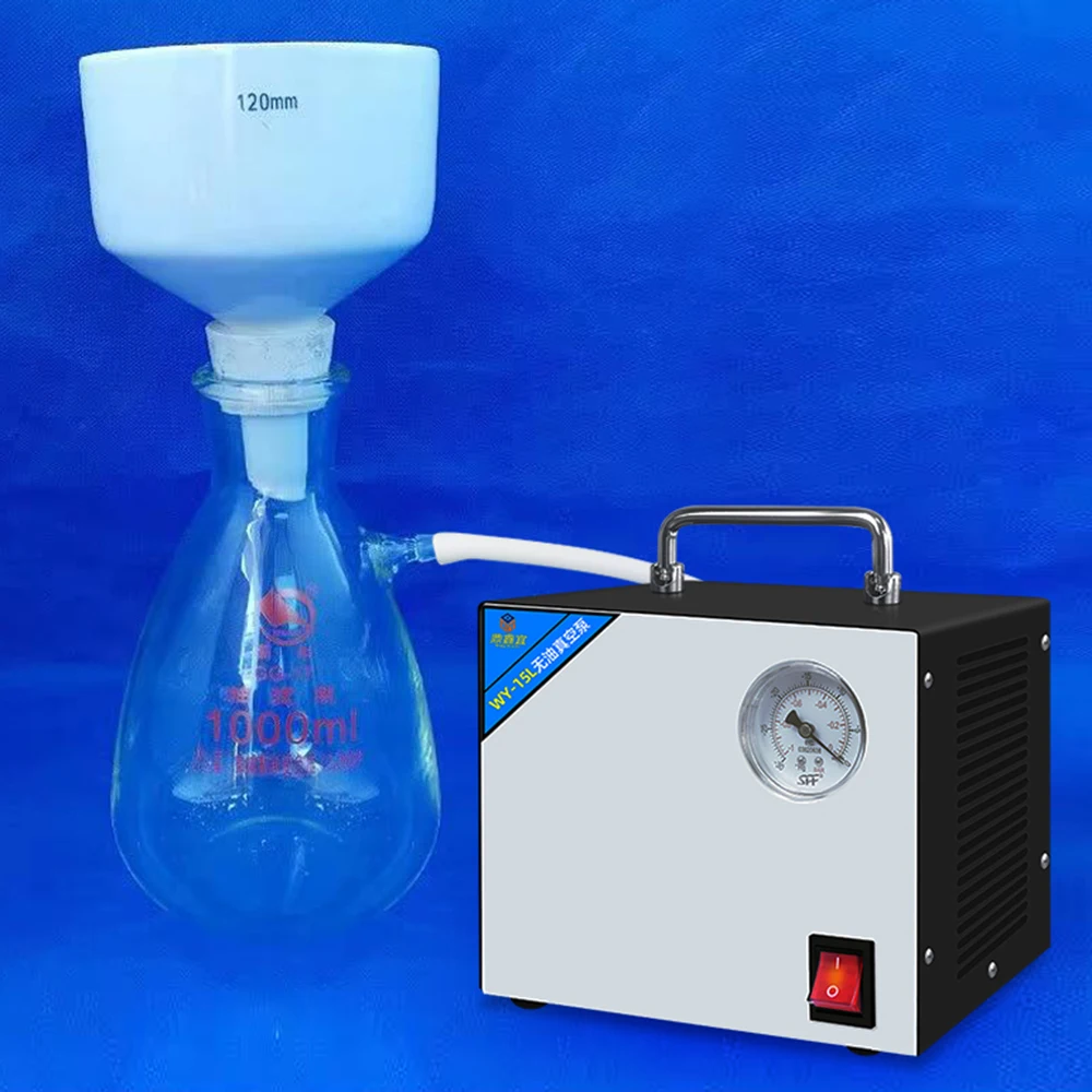 1000ml-Suction-Flask-120mm-Buchner-Funnel-WY-15L-Oil-less-Vacuum-Pump ...