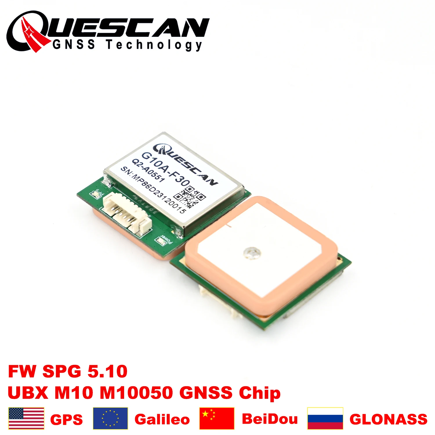 QUESCAN UBX M10050 M10 GNSS Module Boat FPV Drone M10 GPS Galileo ...