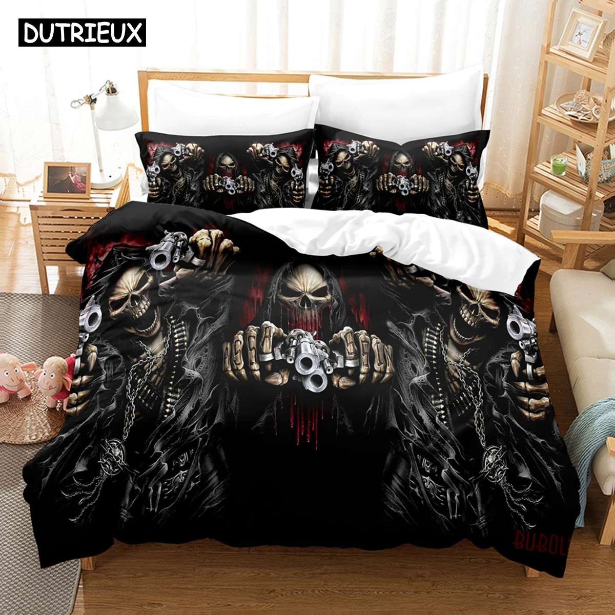 3D-Printed-Diablo-Caput-Mortuum-Skeleton-Bedding-Set-Down-Quilt-Cover ...