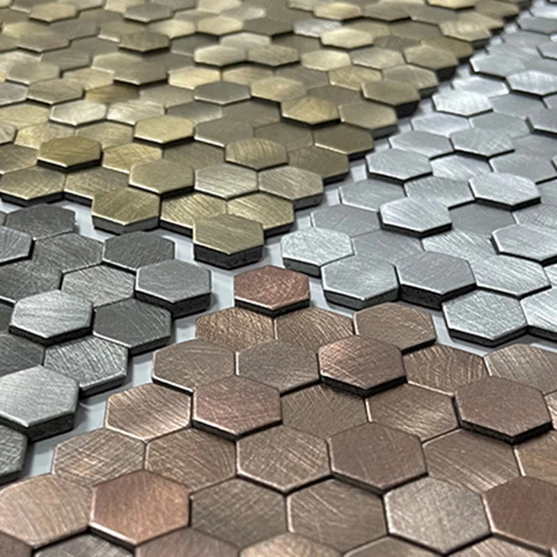 Metal-3D-Mosaic-Tile-Wall-Decor-Aluminum-Hexagon-Mosaic-Wall-Decor ...