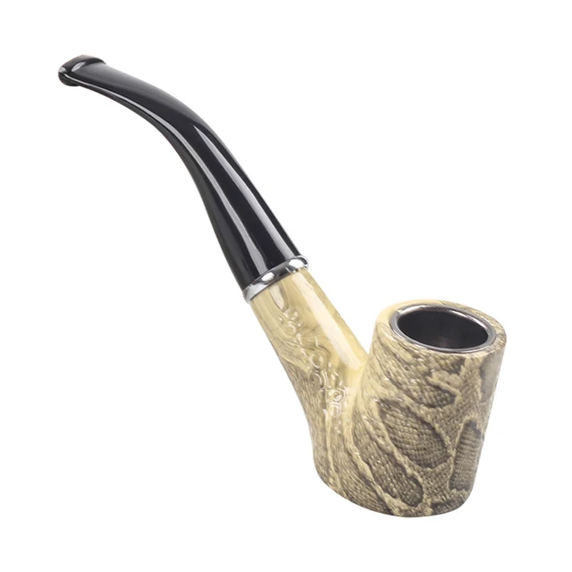 Tiger Pattern Tobacco Pipe Removable Filter Snake Pattern Resin Smoking ...