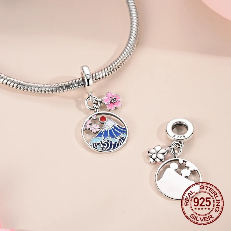 Hot Sale Japan Mount Fuji Charms 925 Sterling Silver Japanese Style ...