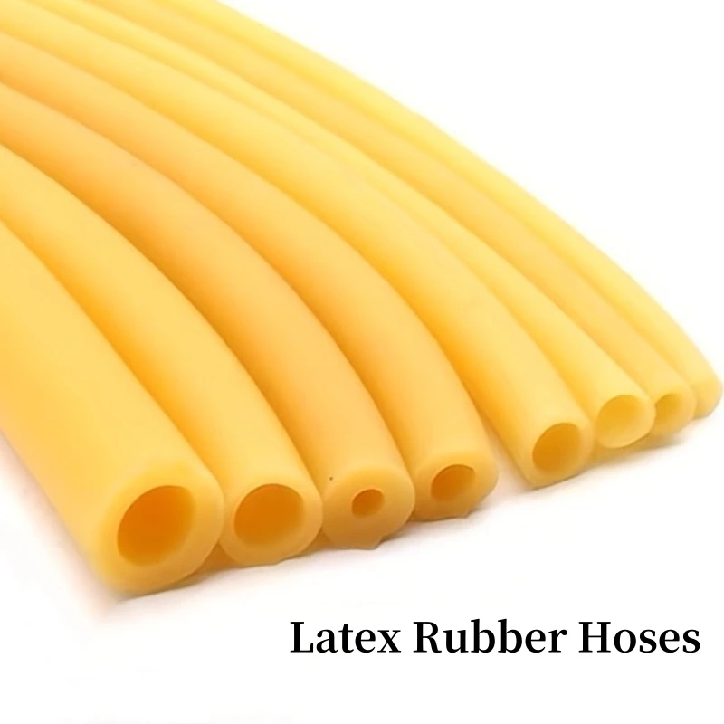 1M Nature Latex Rubber Hoses Yellow ID1.6~15mm High Resilient Surgical ...