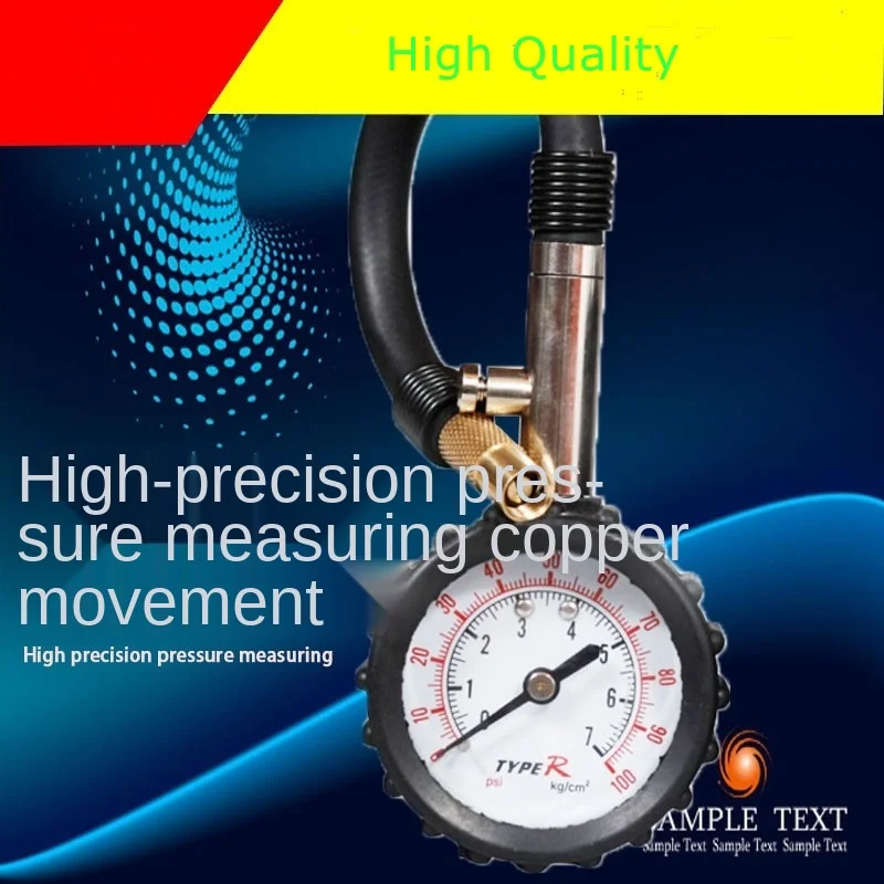 Long-High-Precision-Car-Metal-Tire-Pressure-Gauge-Car-Gauge-Tire ...
