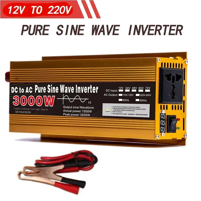 Inverter-12v-220v-Pure-Sine-Wave-1000W-2000W-3000W-DC-12v-To-AC-220V ...