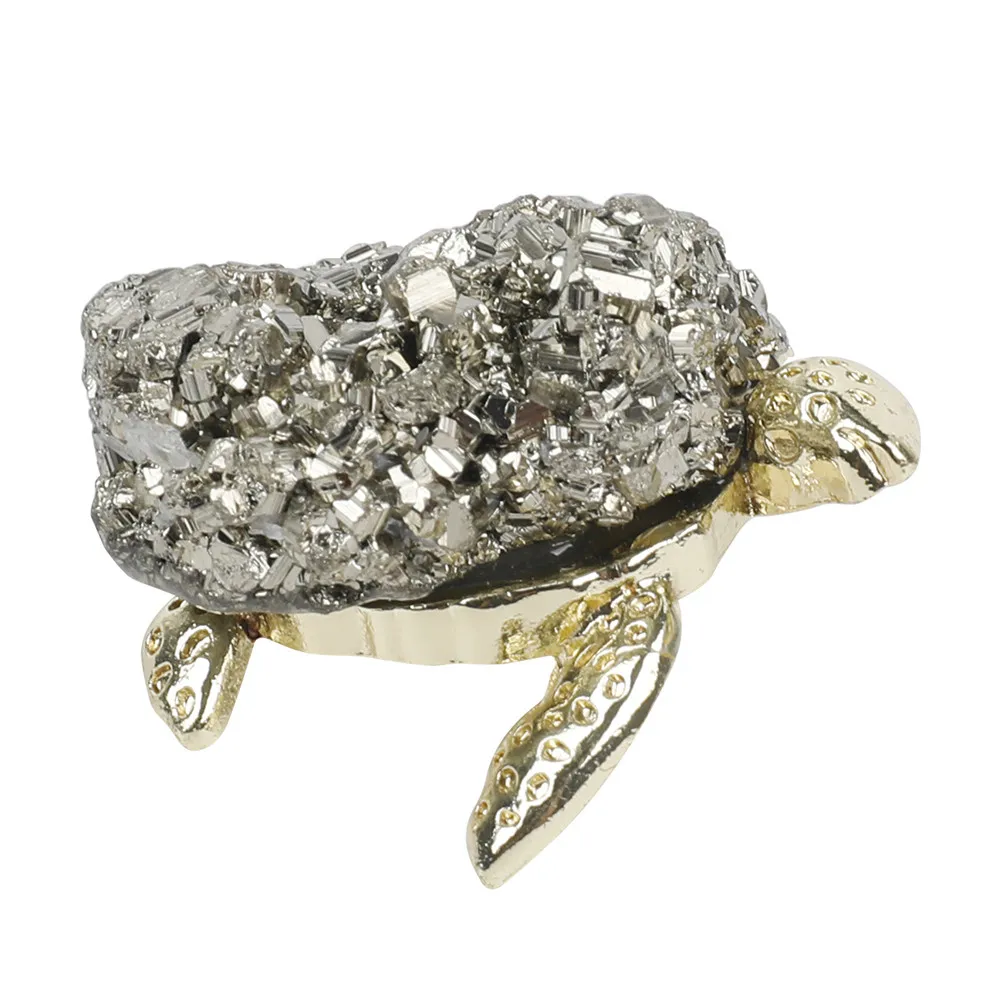 1pcs-Natural-Pyrite-Stones-Crystal-Cluster-Sea-Turtle-Shape-Quartz-Home ...