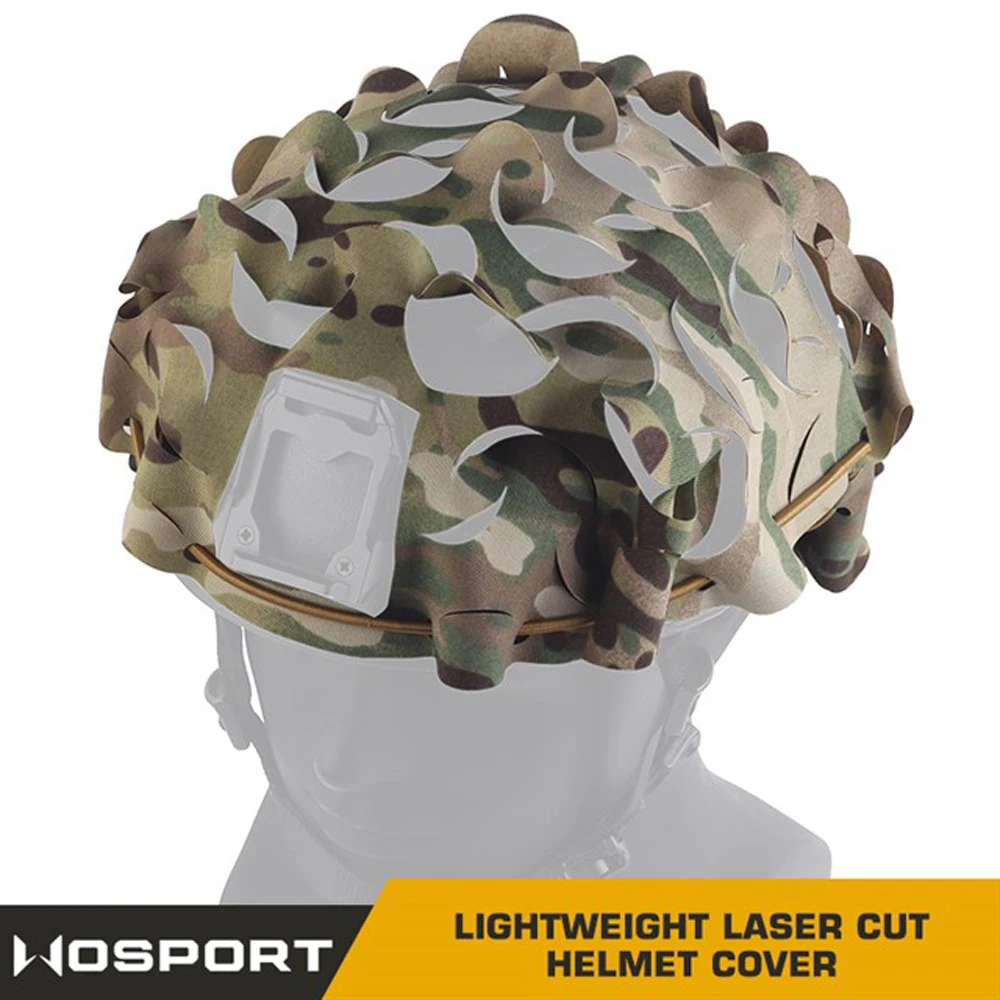 Tactical-Lightweight-Laser-Cut-Helmet-cover-Ghillie-Camouflage-Helmet ...