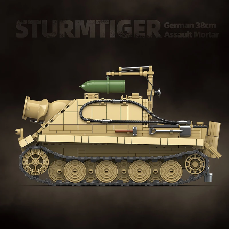 1394pcs SturmTiger German 38cm Assault Mortar Building Blocks WWII ...