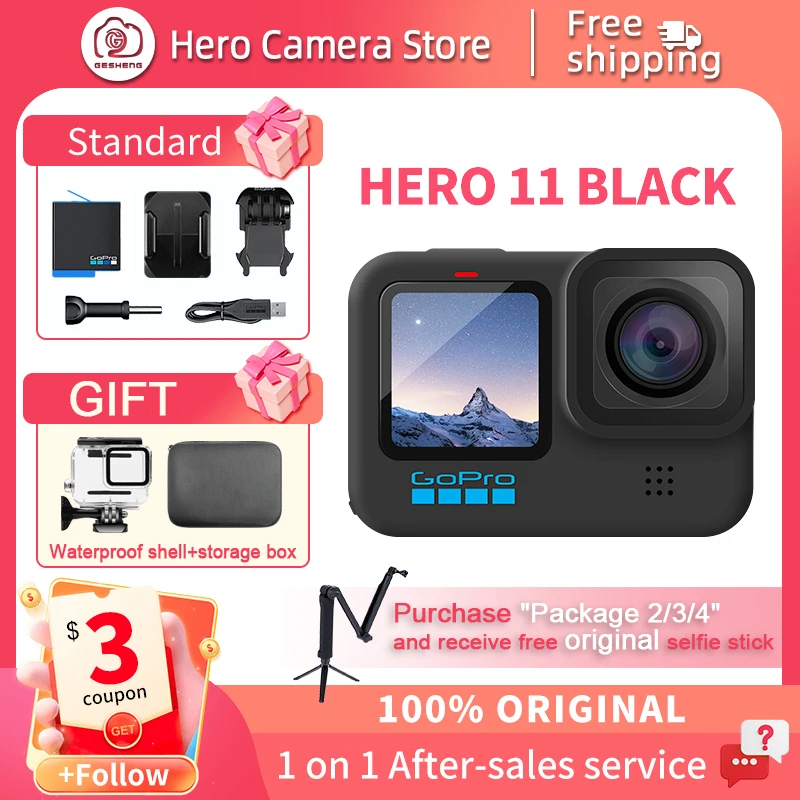 Gopro Hero 11 Black Action Camera Hyper Smooth5.0 Cycling Record Mini ...