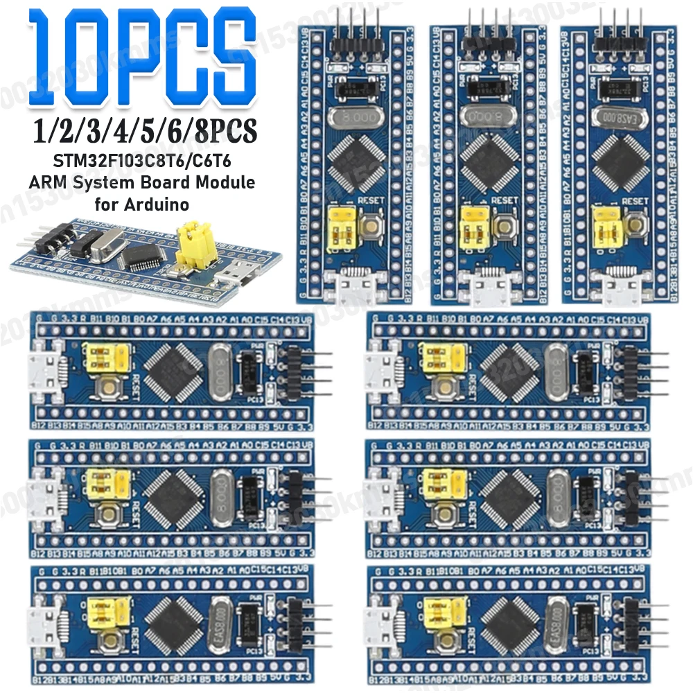 1-10PCS-Original-STM32F103C6T6-STM32F103C8T6-ARM-STM32-Minimum-System ...