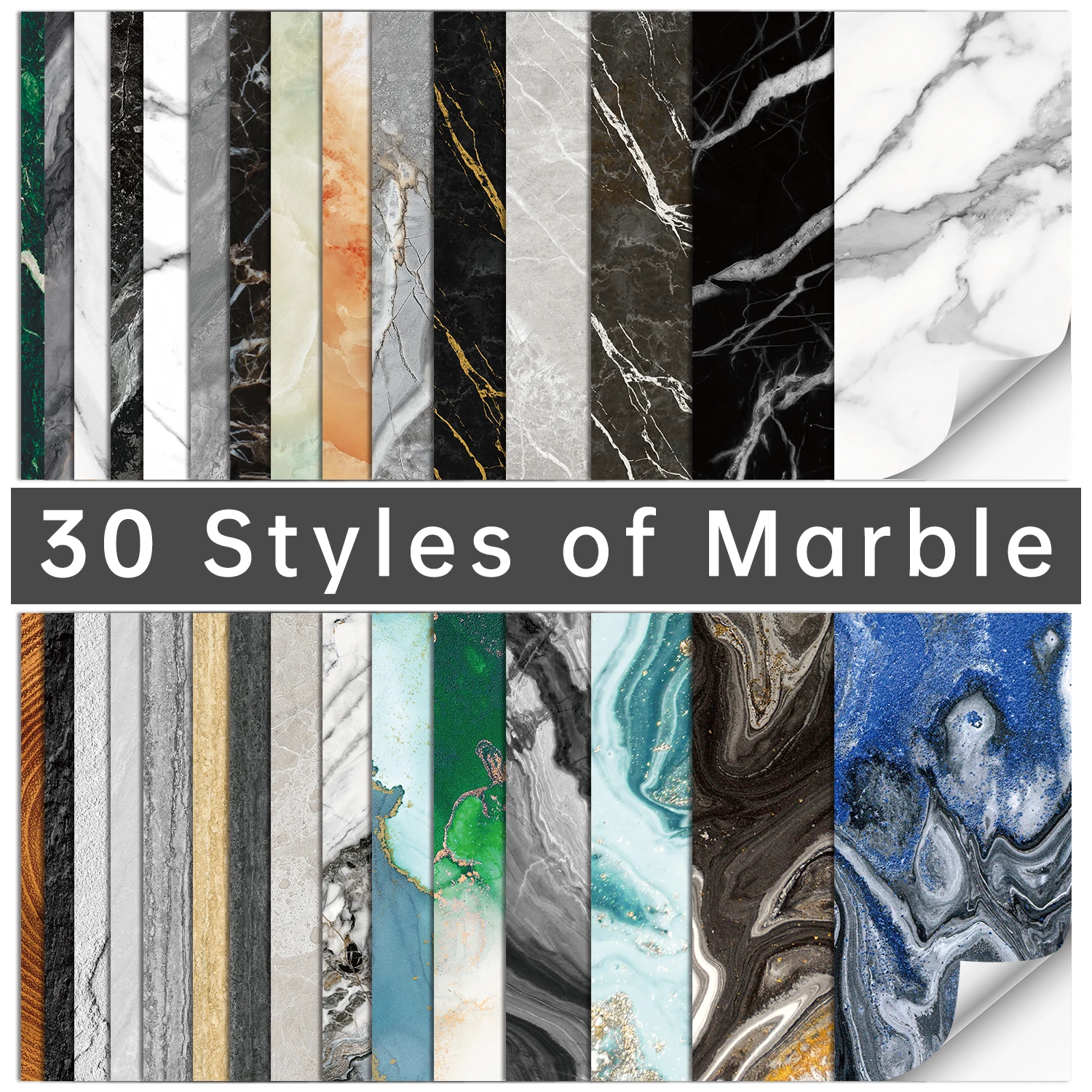 30-Style-Crystal-Marble-Tile-Stickers-Waterproof-Moisture-Proof-Kitchen ...