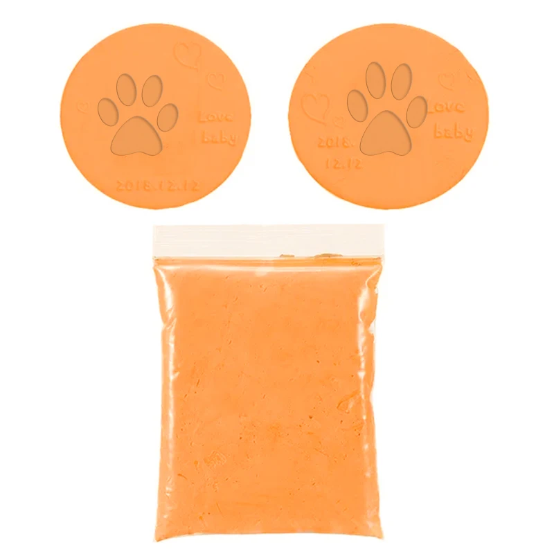 Diy-Pet-Paw-Print-Souvenir-Slime-Soft-Model-Clay-Air-Light-Clay-Toy ...