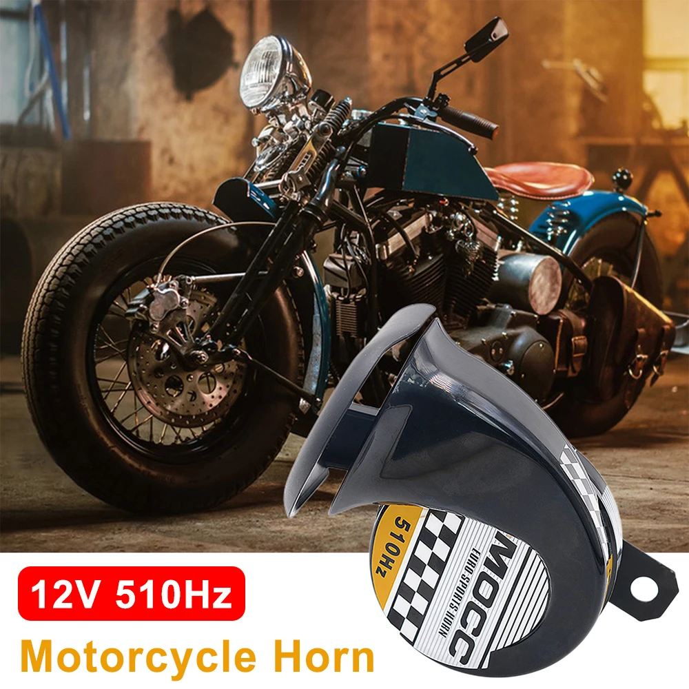 12V Waterproof DC 130dB Motorcycle Snail Air Horn Siren Super Loud Bike ...